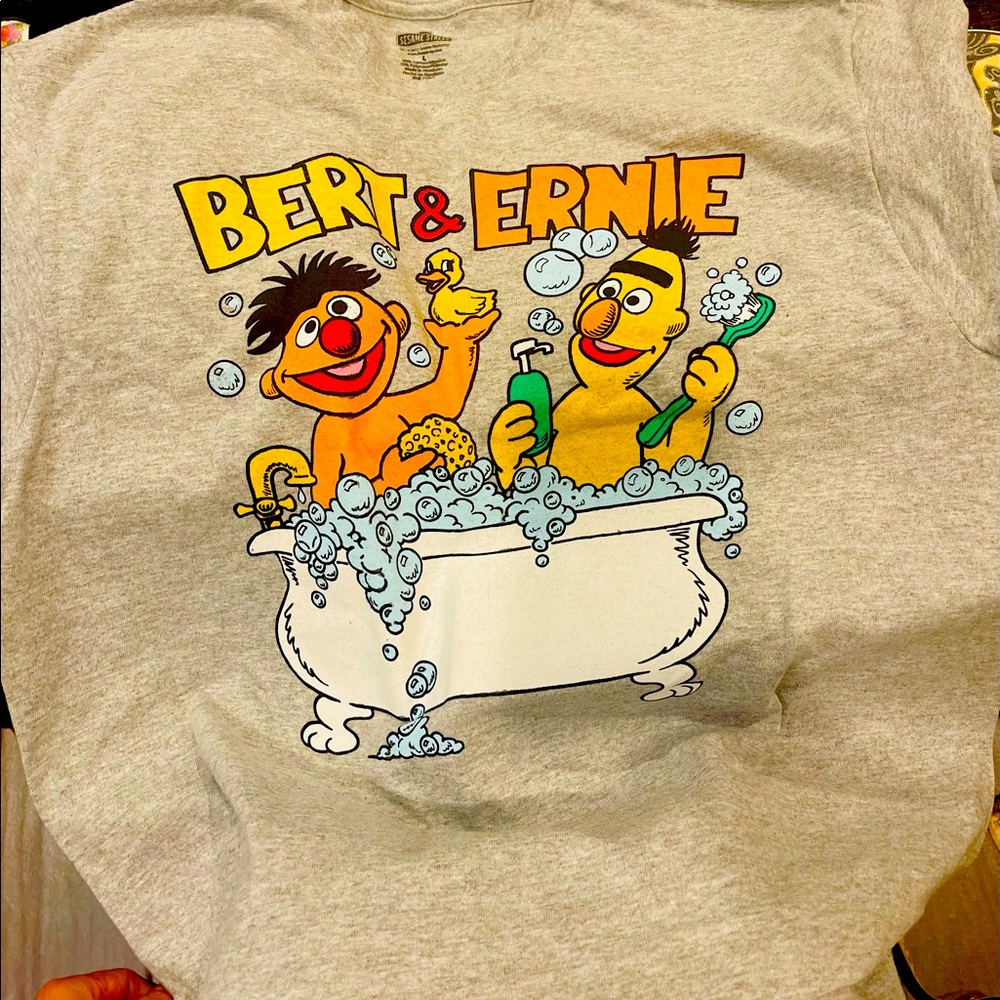 Sesame Street - Bert & Ernie In Bath Tub T-Shirt - Gem